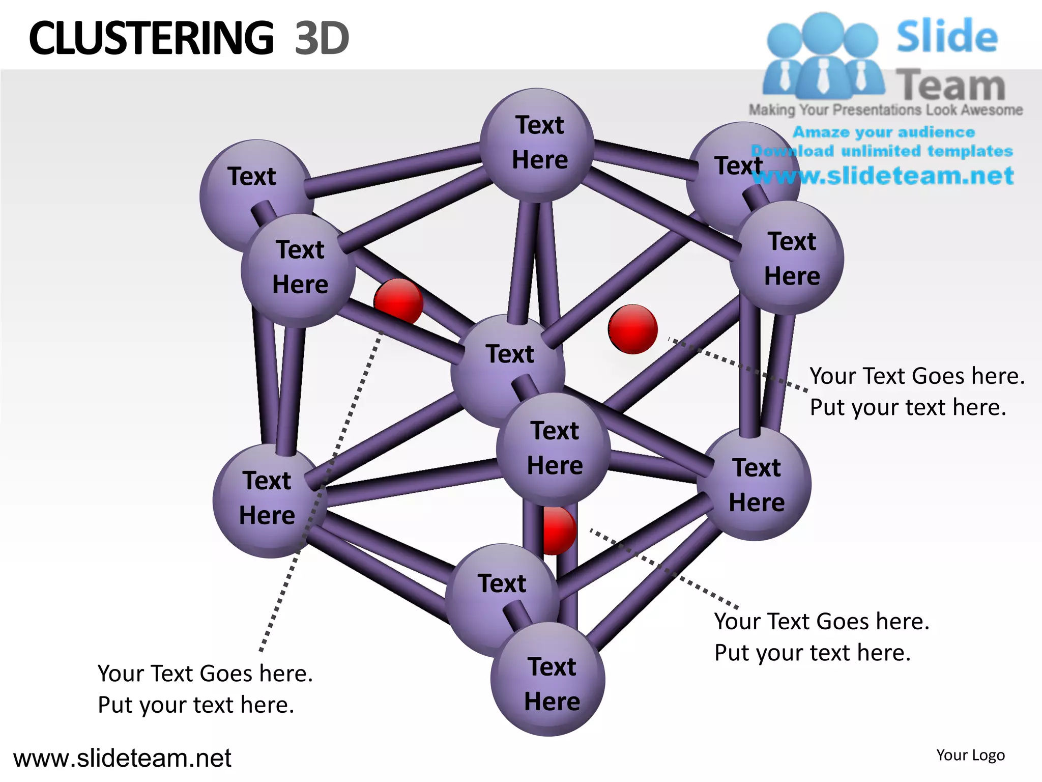 Clustering 3d powerpoint presentation templates. | PPT