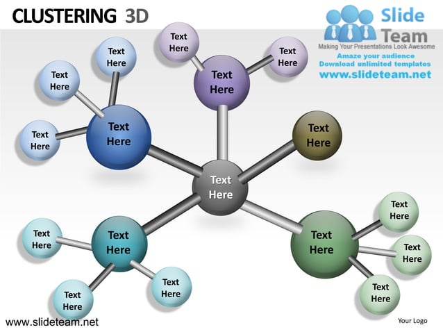 Clustering 3d powerpoint presentation templates. | PPT