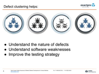 Using Cluster Analysis for Characteristics Detection in Software Defect ...
