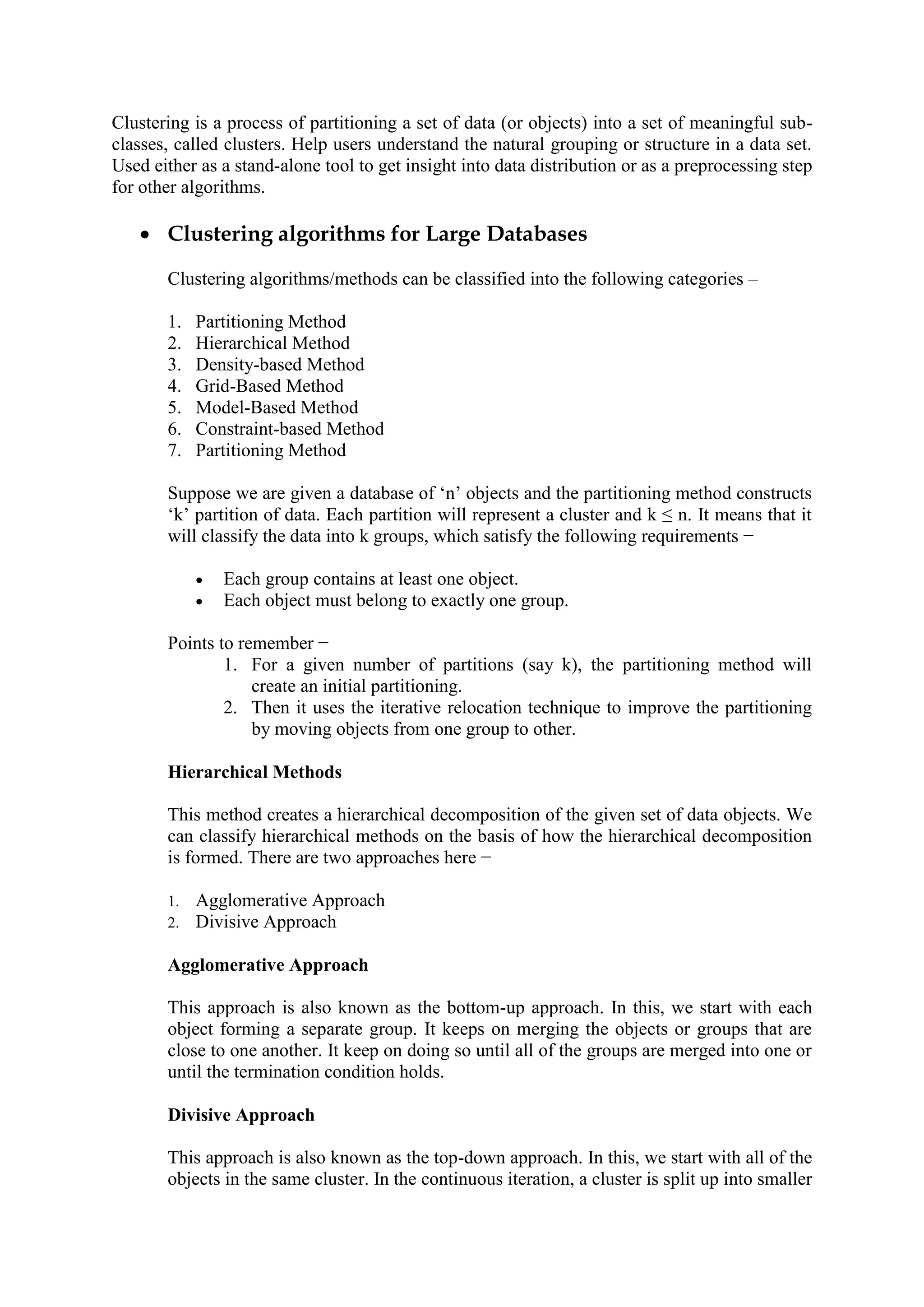 Clustering and Classification Algorithms Ankita Dubey | PDF