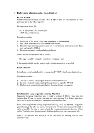 Clustering and Classification Algorithms Ankita Dubey | PDF