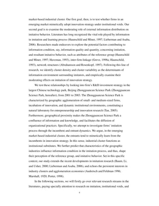 Clustering and Imitation in Innovation Strategy: Toward an Incumbent ...