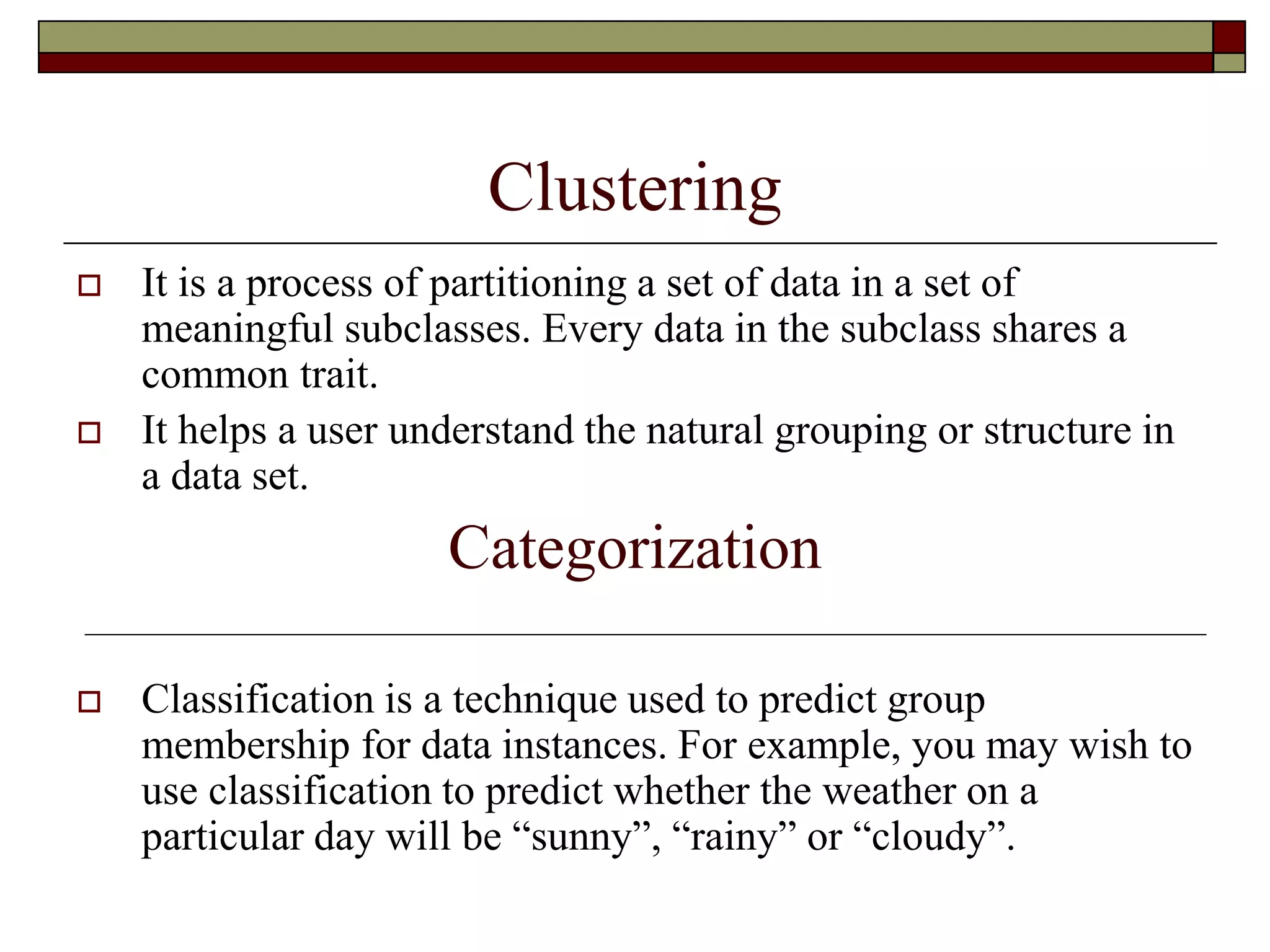 clustering_classification.ppt | Search | Internet