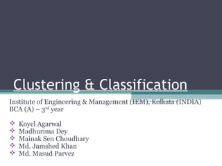 Clustering & classification | PPT