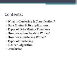Clustering & classification | PPT
