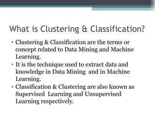 Clustering & classification | PPT