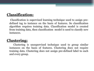 Clustering & classification | PPT