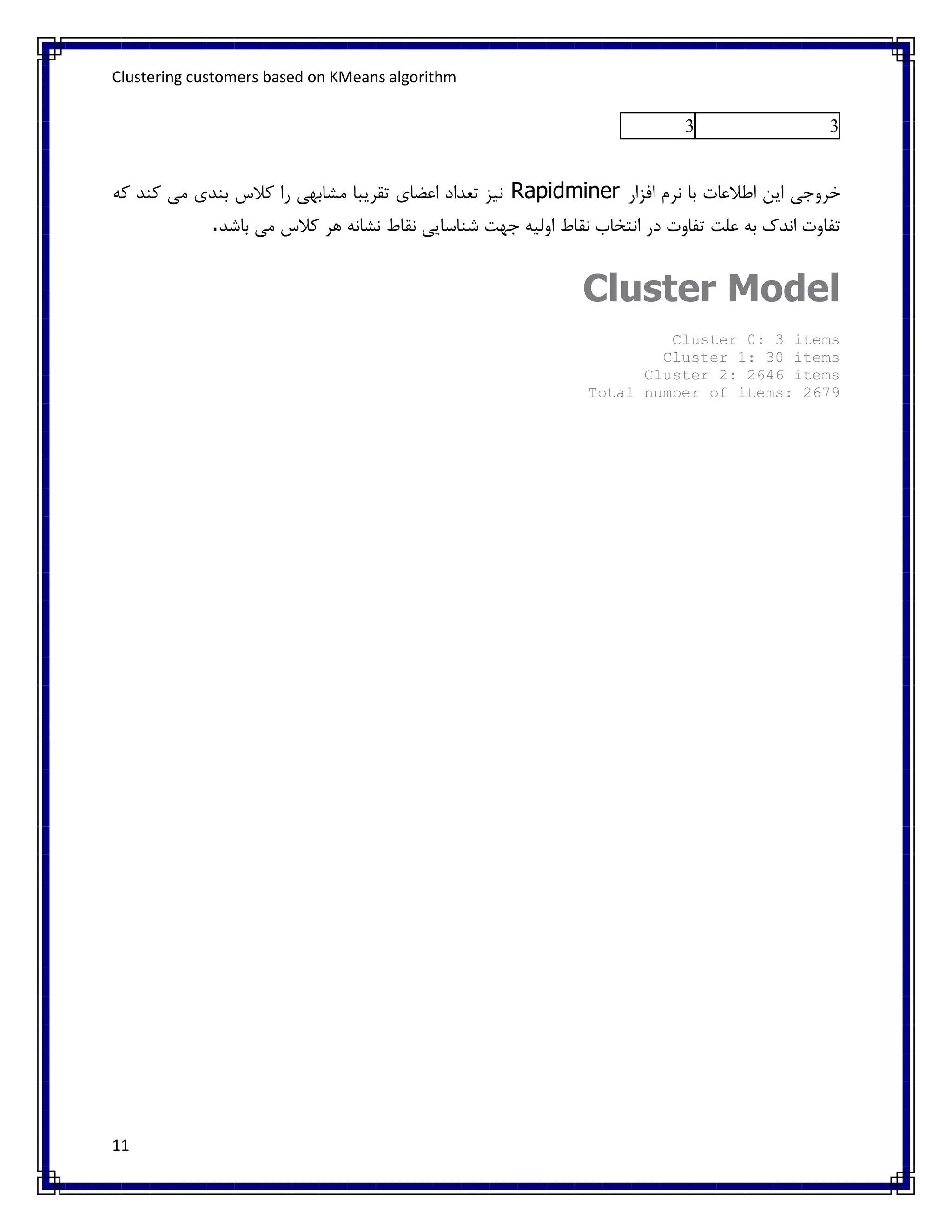 Clustering Customers Based On Kmeans Algorithm Pdf