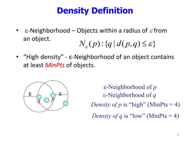 clustering density technidques in machine learning | PPT