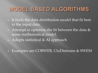 Clustering for Stream and Parallelism (DATA ANALYTICS) | PPTX