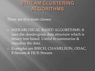 Clustering for Stream and Parallelism (DATA ANALYTICS) | PPTX