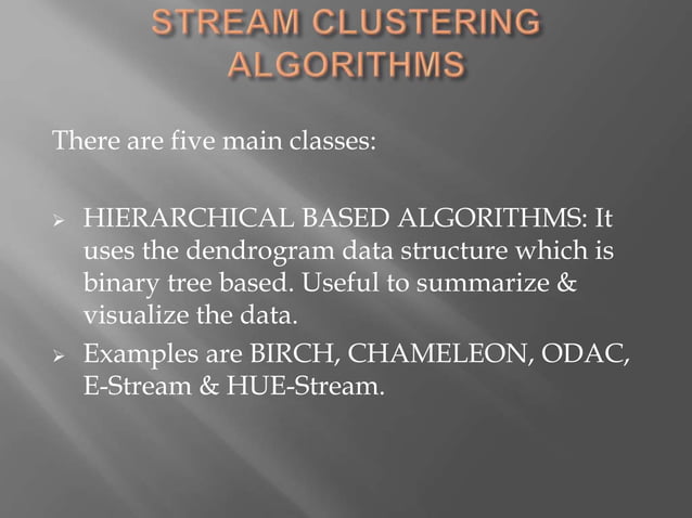 Clustering for Stream and Parallelism (DATA ANALYTICS) | PPTX