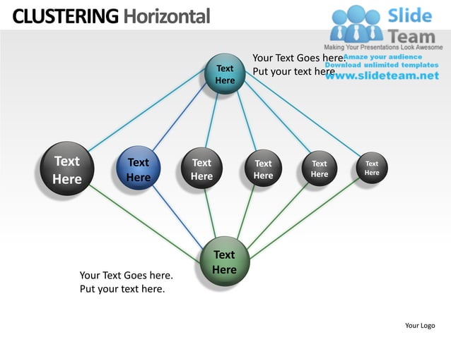 Clustering horizontal powerpoint presentation slides ppt templates | PPT