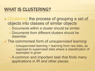 Clustering ppt | PPTX