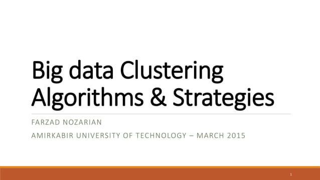 Big data Clustering Algorithms And Strategies | PDF