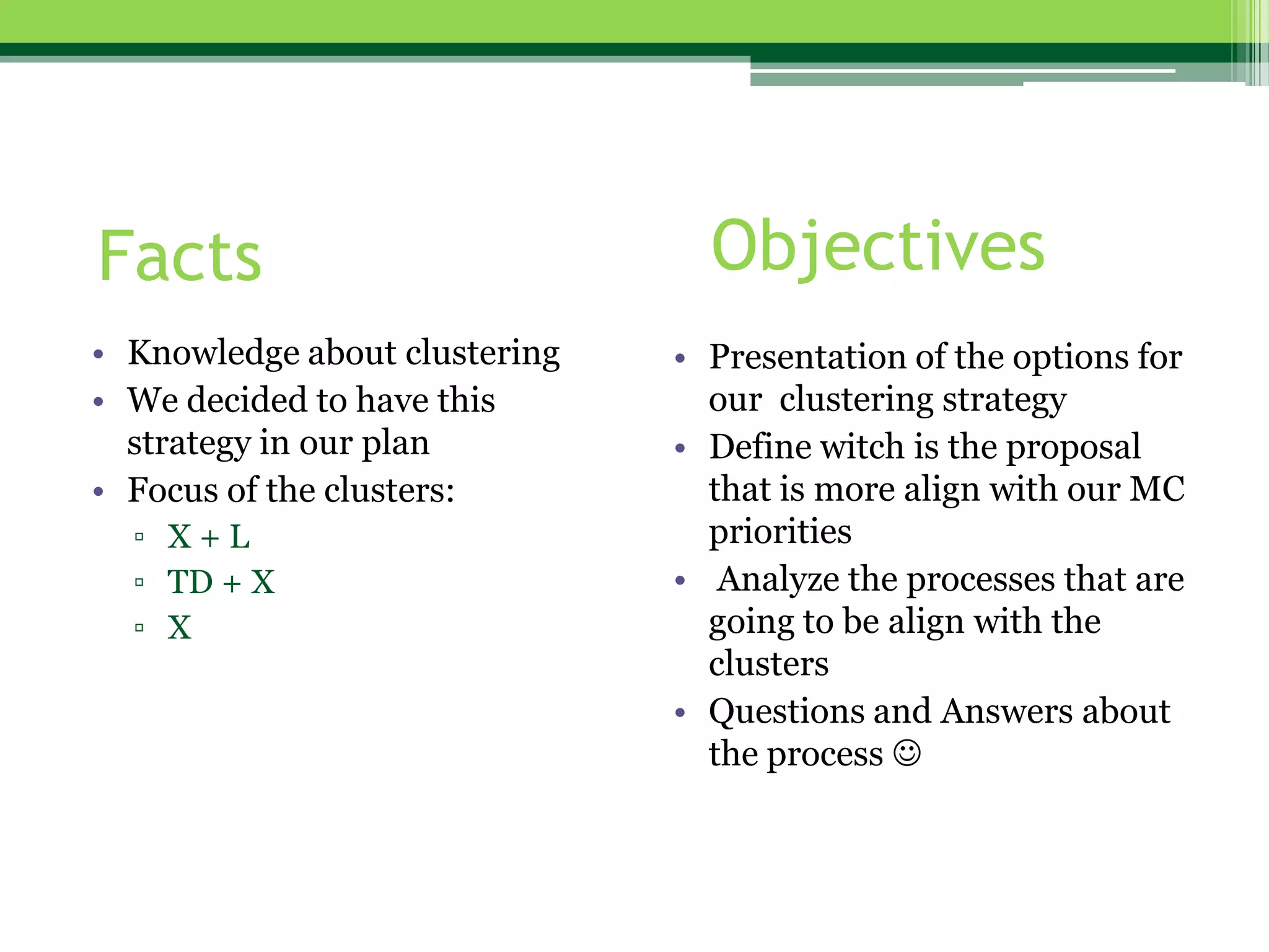 Clustering strategy (1) | PPT