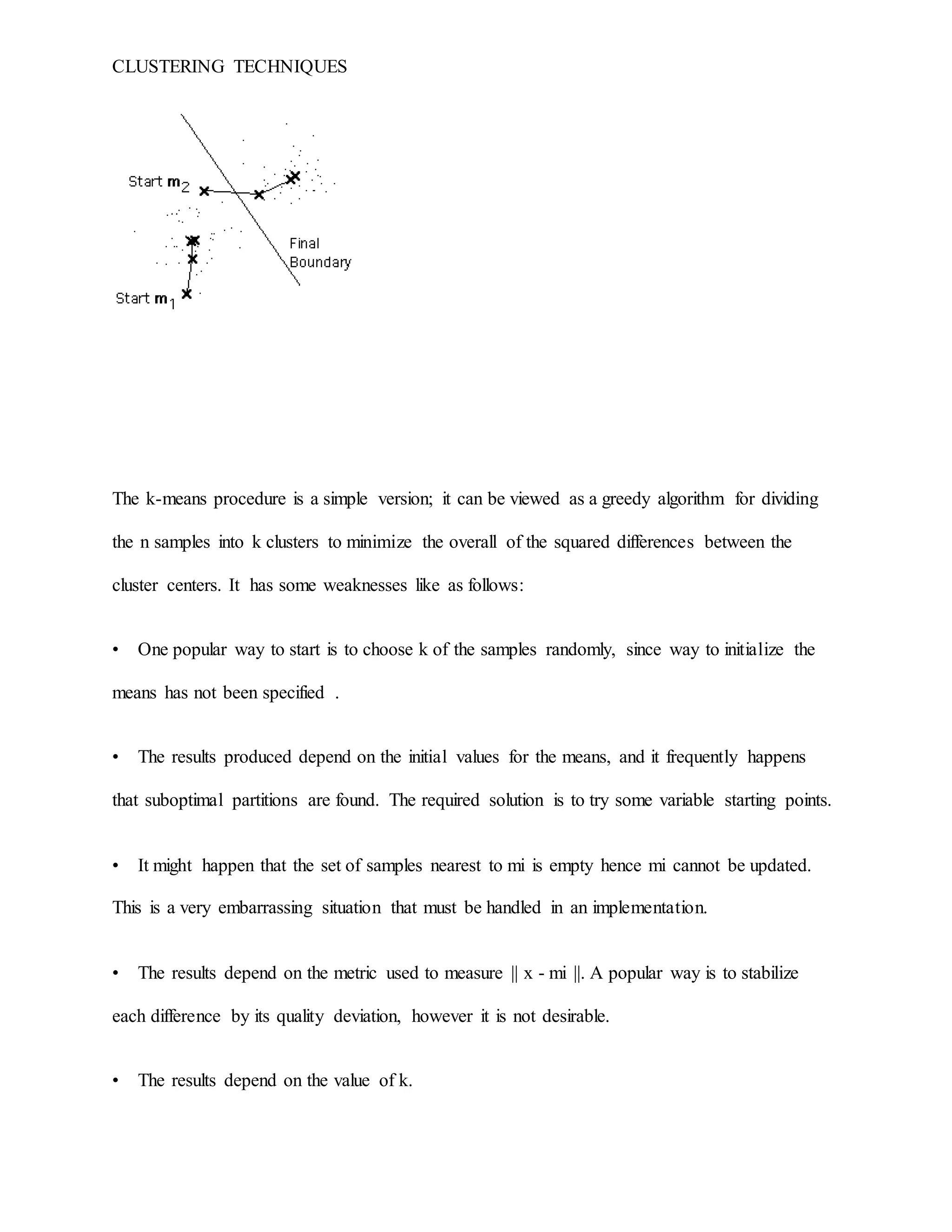 Clustering techniques final | DOCX | Computing | Technology & Computing
