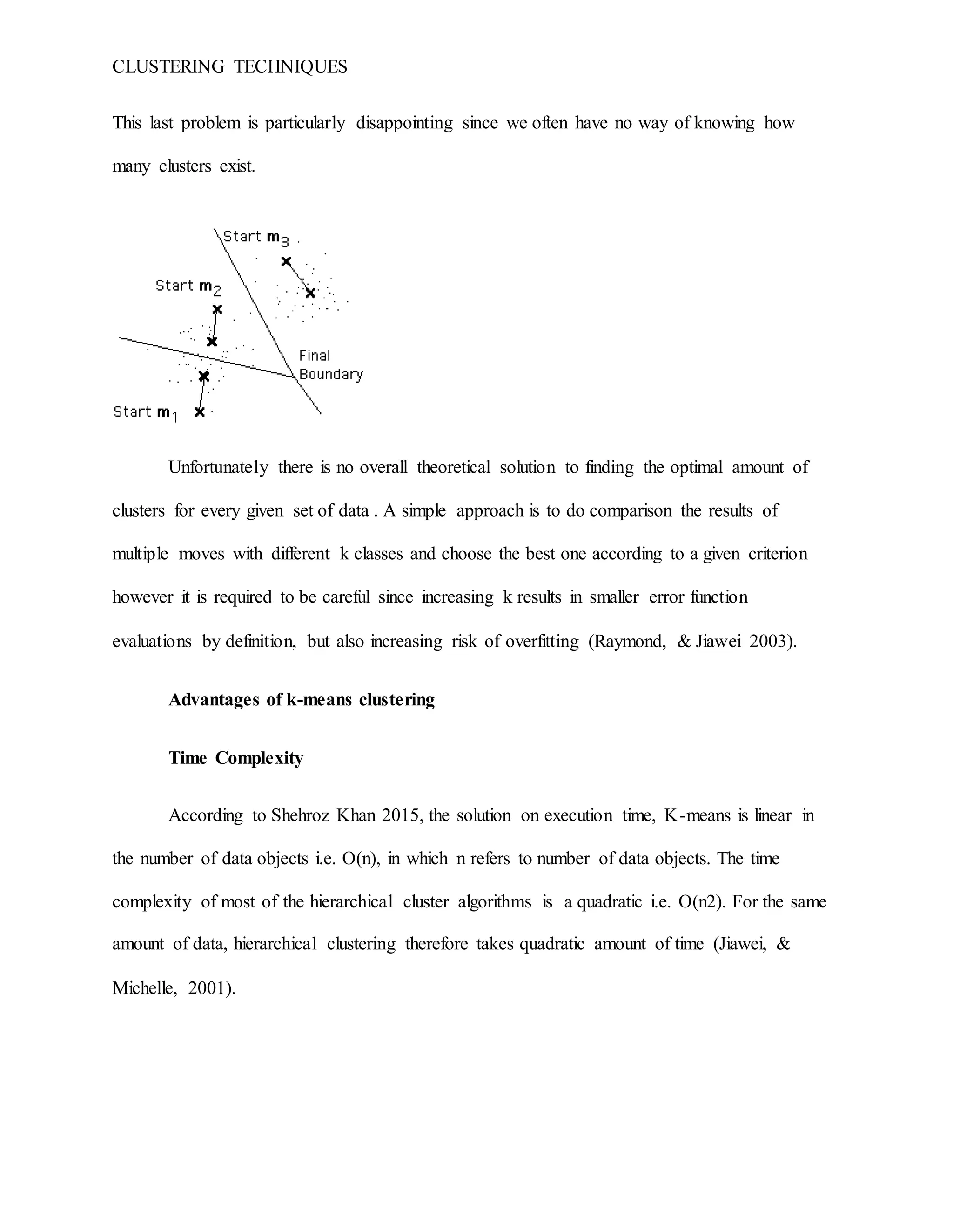Clustering techniques final | DOCX | Computing | Technology & Computing