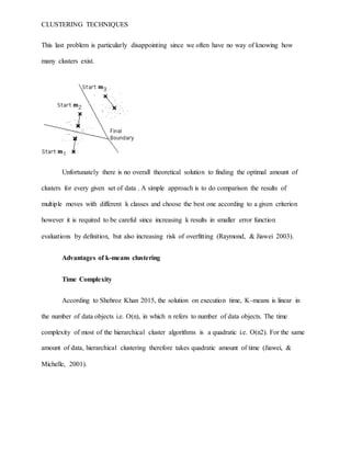 Clustering techniques final | DOCX | Computing | Technology & Computing