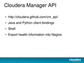 Cluster management and automation with cloudera manager | PDF
