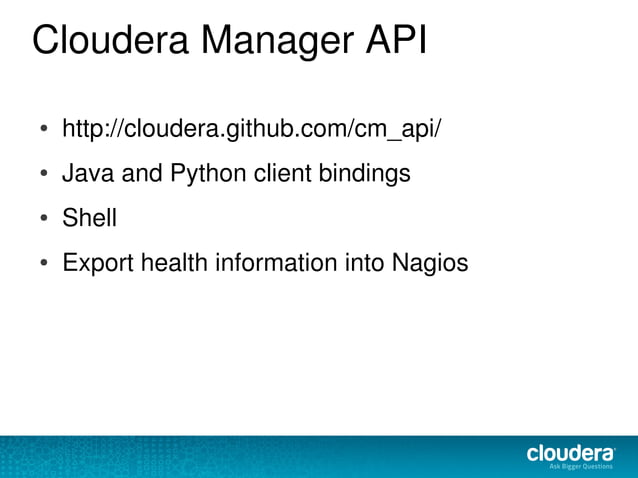 Cluster management and automation with cloudera manager | PDF