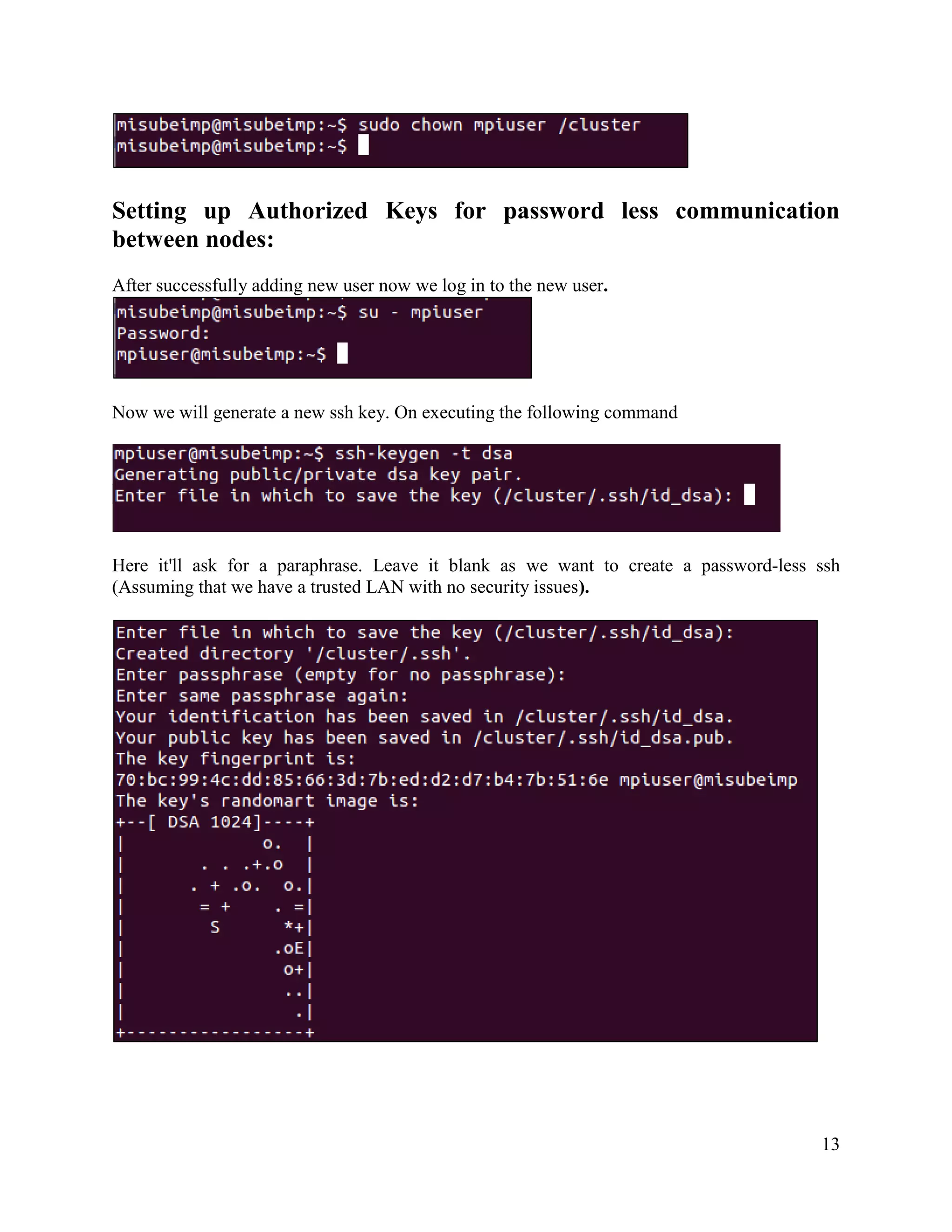 Cluster Setup Manual Using Ubuntu and MPICH | PDF