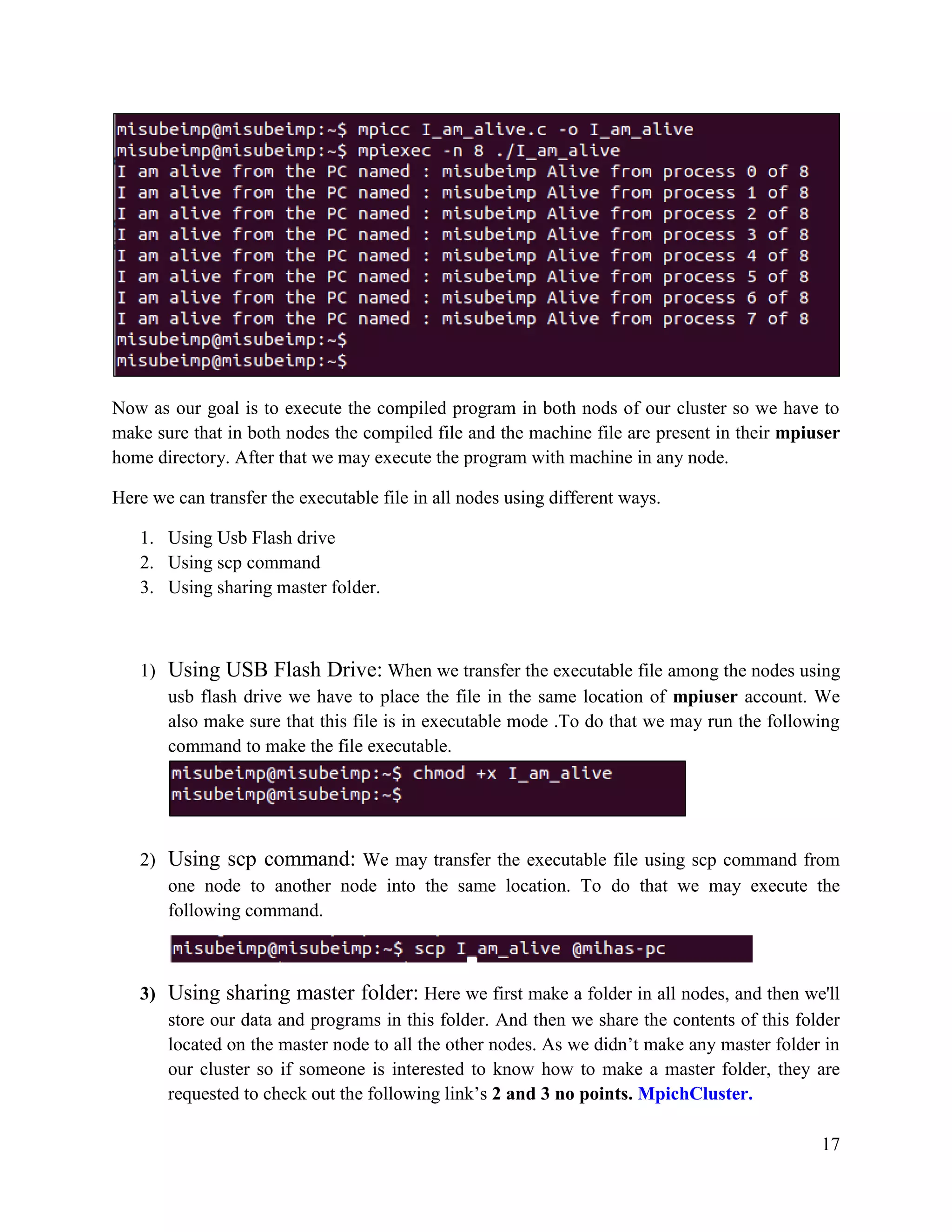 Cluster Setup Manual Using Ubuntu and MPICH | PDF