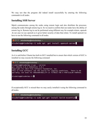 Cluster Setup Manual Using Ubuntu and MPICH | PDF