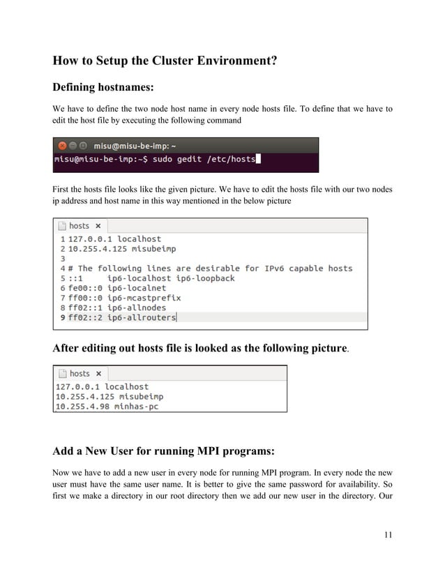 Cluster Setup Manual Using Ubuntu and MPICH | PDF