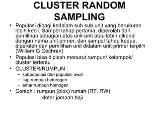 Cluster & multi satge random sampling | PPT