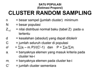 Cluster & multi satge random sampling | PPT