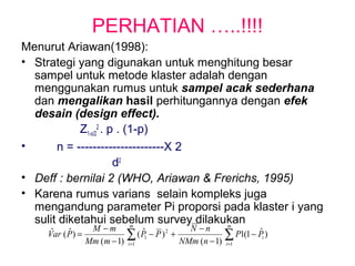Cluster & multi satge random sampling | PPT