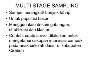 Cluster & multi satge random sampling | PPT
