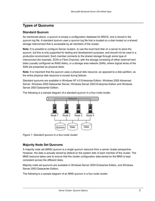 Cluster quorums | PDF