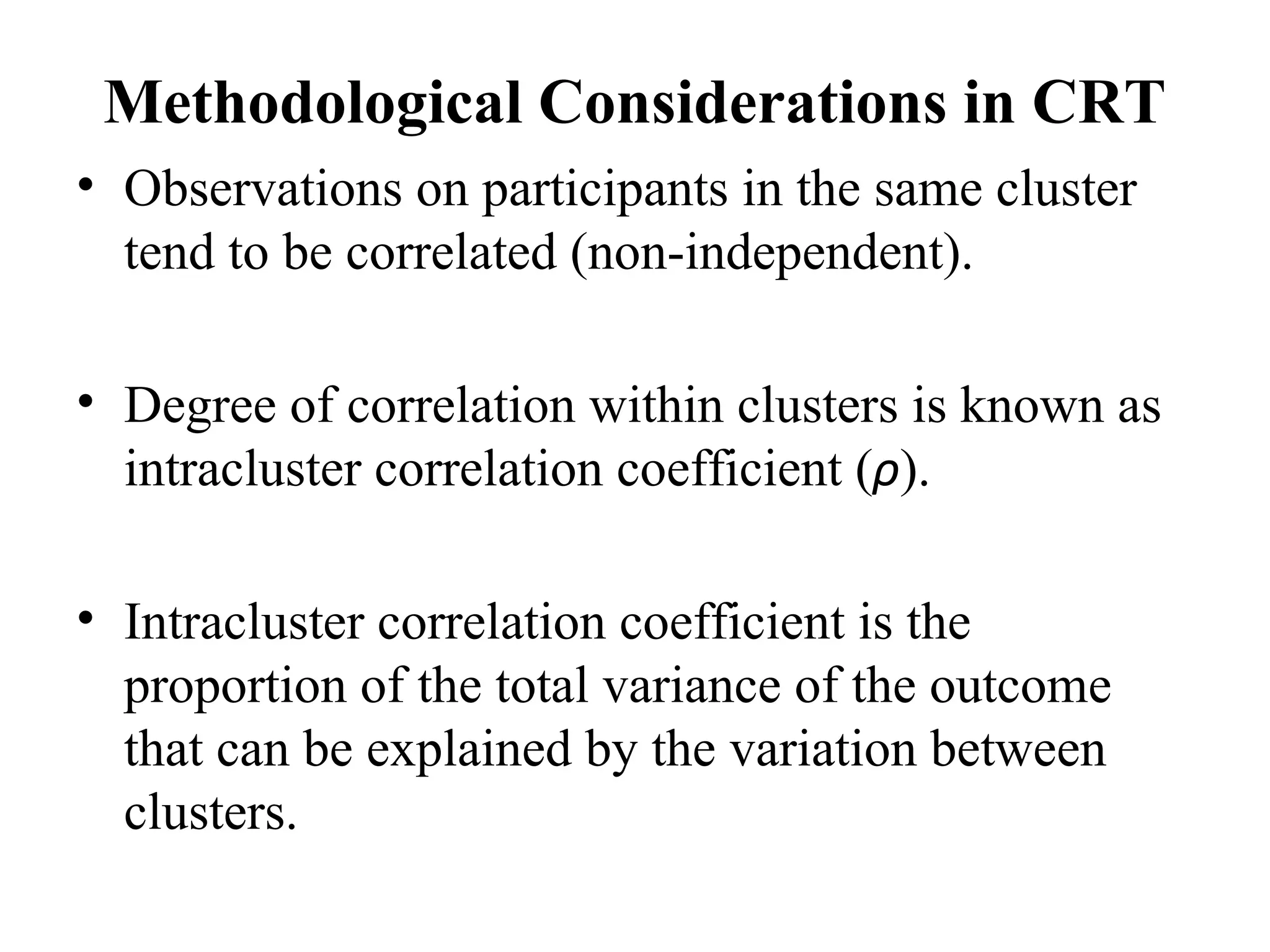 Cluster Randomization Trial Presentation Ppt Physics Science