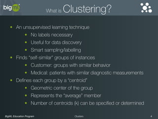 BigML Education - Clusters | PDF