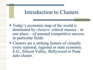 Clusters & New Economics Of Competition 1 | PPT | Free Download