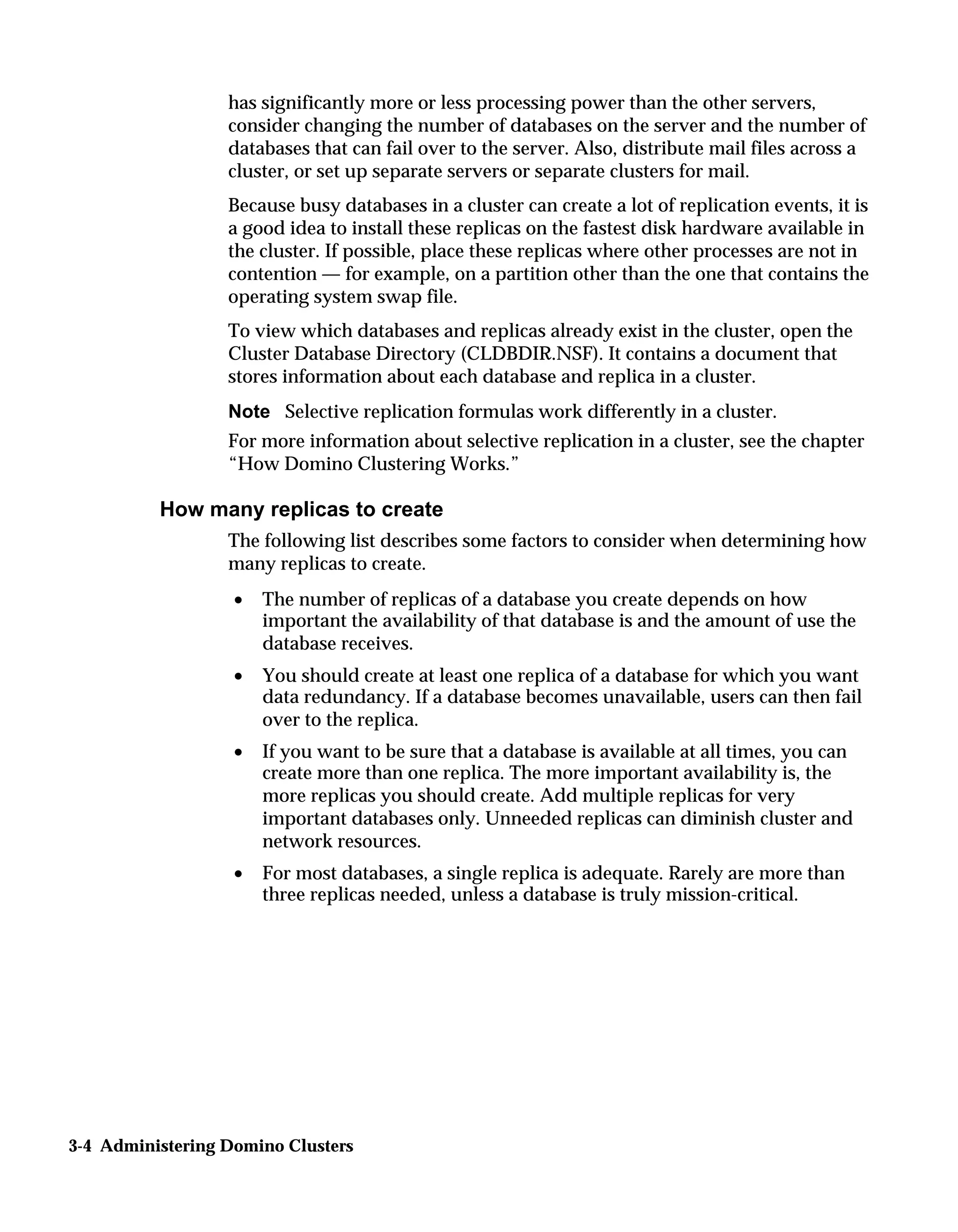 Lotus Domino Clusters | PDF