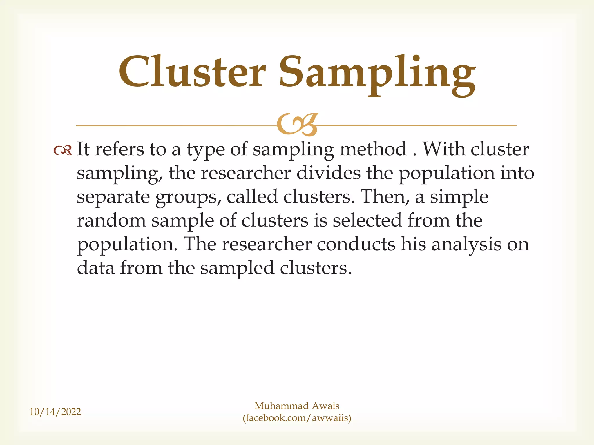 Cluster Sampling Technique - Probability Sampling - Mass Media Research ...