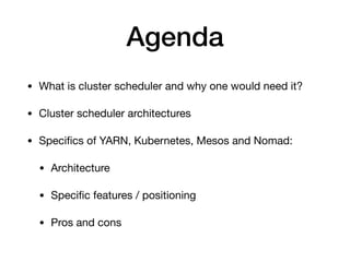 Cluster schedulers | PPT