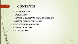DIFFERENT CONTEMPORARY MASSAGE TECHNIQUES AND ITS IMPORTANCE IN ...