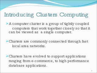 Cluster Computers | PPT