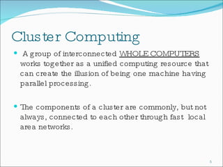 Cluster Computers | PPT