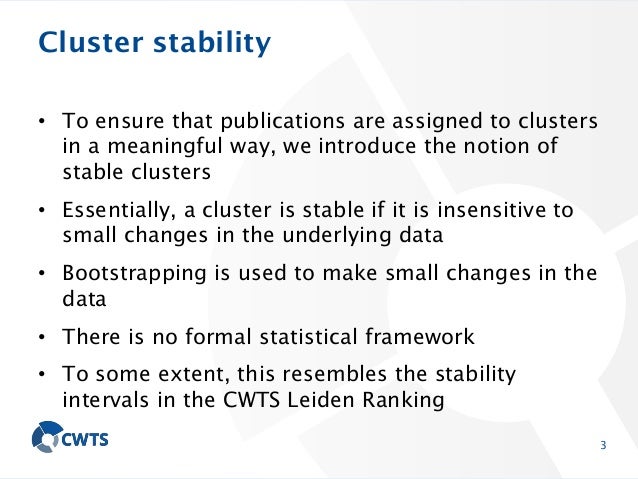 Cluster stability