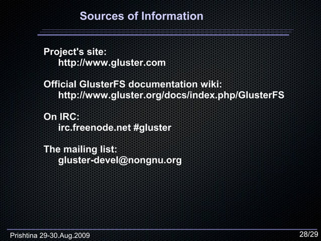 Clusters with GlusterFS | PPT