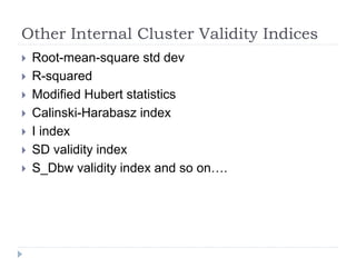 Cluster validation | PPTX