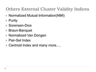 Cluster validation | PPTX