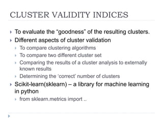 Cluster validation | PPTX