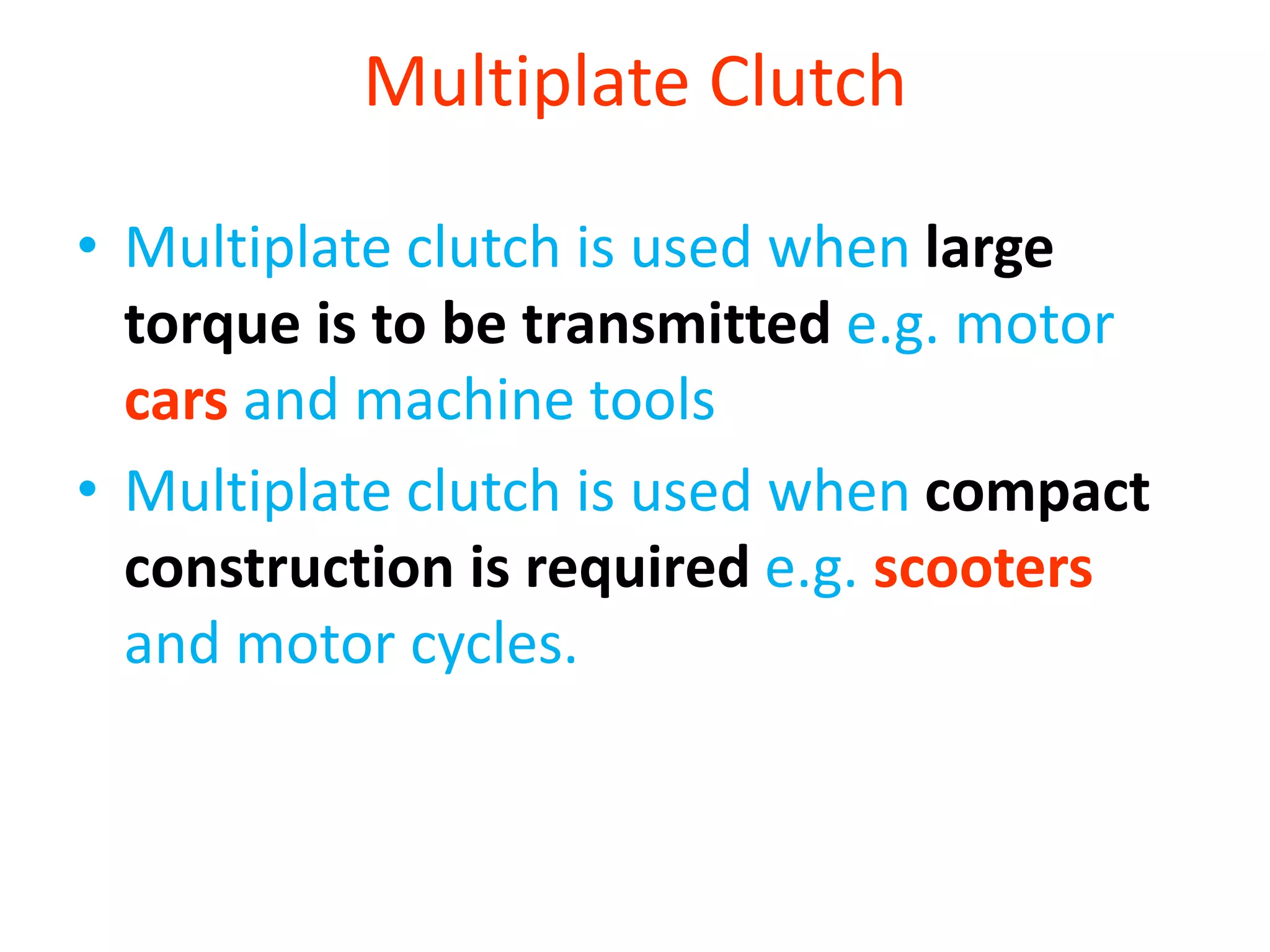 Multi-plate clutch | PPTX