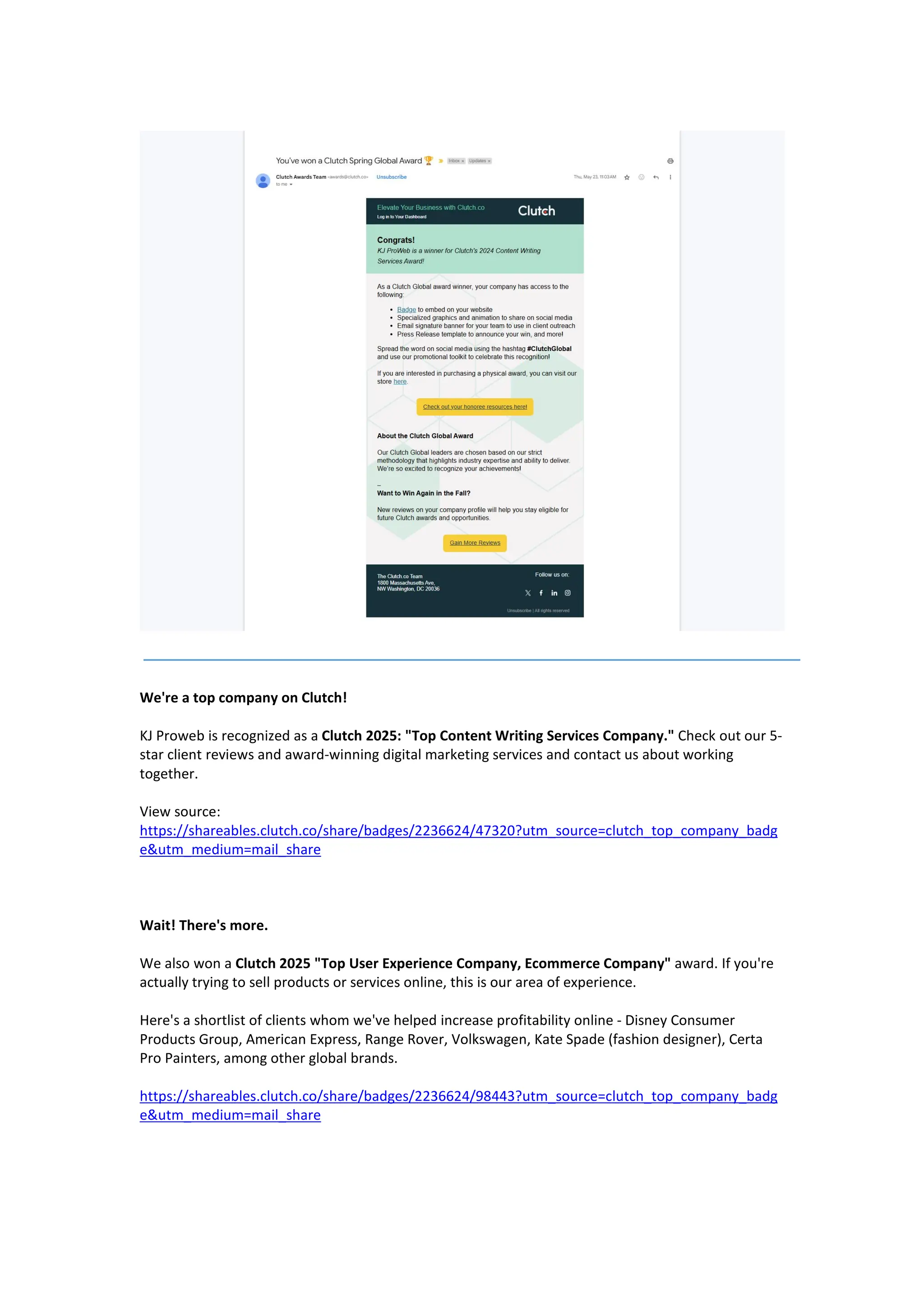 Clutch Awards and Accolades: 2024 & 2025.pdf